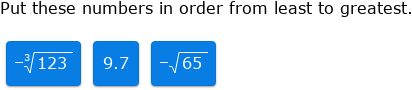 IXL - Compare and order real numbers (Algebra 1 practice)