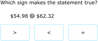 IXL | Inequalities with money | 3rd grade math