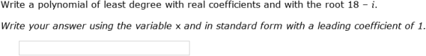 IXL - Complex conjugate theorem (Algebra 2 practice)