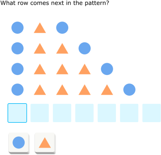 IXL | Find the next row in a growing pattern | Kindergarten math