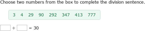 IXL | Choose numbers with a particular quotient | 5th grade math