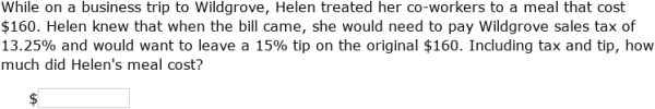 IXL - Multi-step problems with percents (Algebra 2 practice)