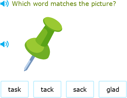 IXL | Choose the short a word that matches the picture | 1st grade ...
