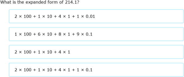 IXL | Convert whole numbers and decimals between standard and expanded ...
