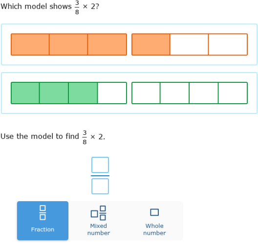 IXL | Fractions of a number: model and multiply | 5th grade math