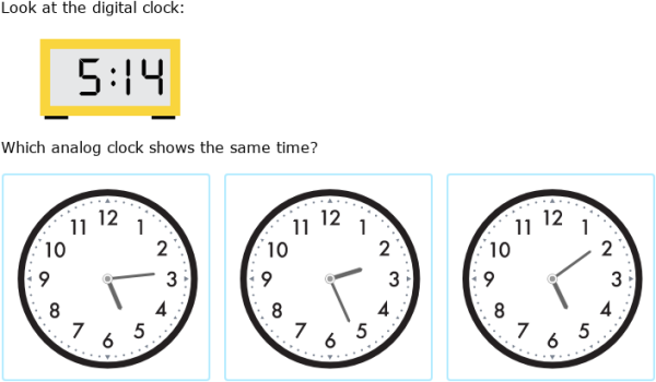 IXL | Match analog and digital clocks | 4th grade math