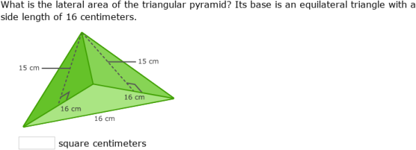 IXL | Lateral area of pyramids | 7th grade math