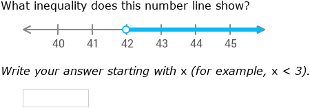 IXL | Write inequalities from number lines | 6th grade math