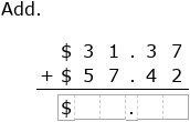 IXL | Add and subtract money amounts | 6th grade math