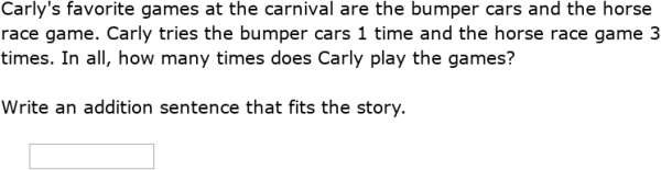 IXL | Addition sentences for word problems - sums up to 10 | 1st grade math