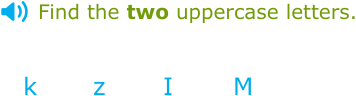 IXL | Find the uppercase letters | Kindergarten language arts
