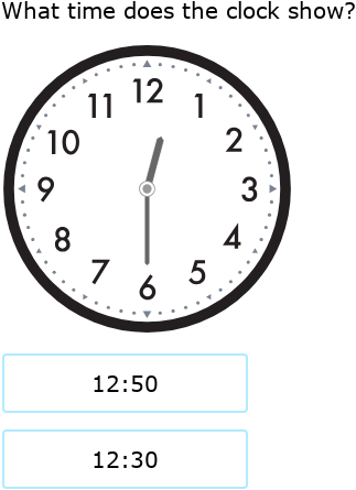 IXL | Match analog clocks and times: to the half hour | 1st grade math