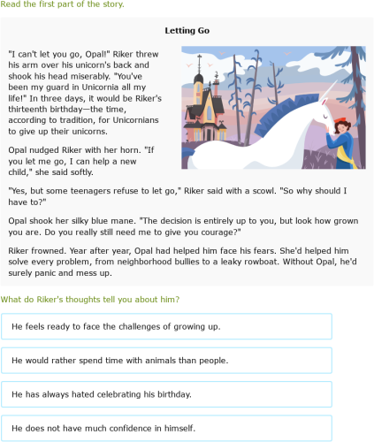 IXL | Read fantasy with illustrations | 5th grade language arts