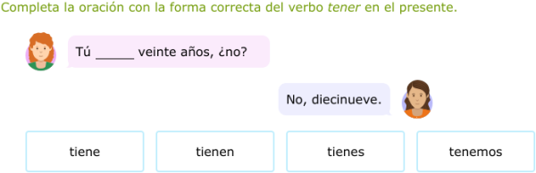 IXL | Present tense of tener: recognize the correct form | Spanish