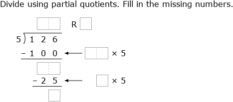 IXL | Divide 3-digit numbers using partial quotients with remainders ...