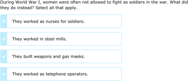 IXL | World War I: events of the war | 4th grade social studies