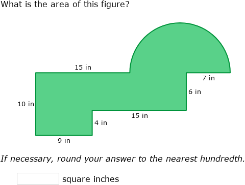 IXL | Area of complex figures involving circles | 6th grade math