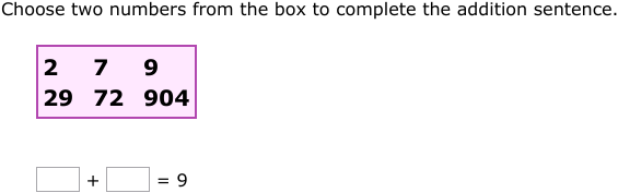 IXL | Choose numbers with a particular sum | 4th grade math