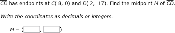 IXL - Midpoint formula: find the midpoint (Geometry practice)