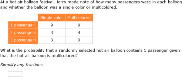 IXL - Find conditional probabilities using two-way frequency tables ...