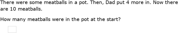IXL | "Add to" word problems with start unknown - up to 10 | 1st grade math