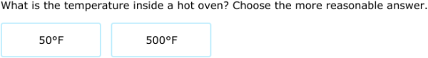 IXL | Reasonable temperature | 3rd grade math