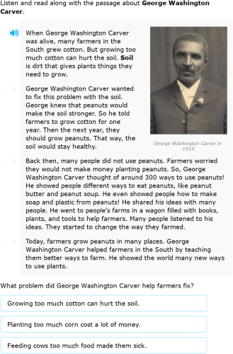 IXL | George Washington Carver | 1st grade social studies
