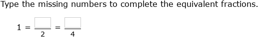 IXL | Find fractions equivalent to whole numbers | 4th grade math