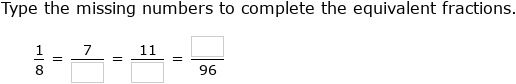 IXL | Patterns of equivalent fractions | 5th grade math
