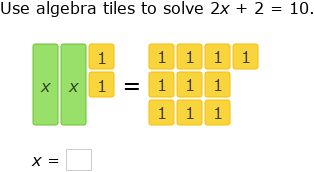 IXL | Solve equations with positive numbers using algebra tiles | 7th ...