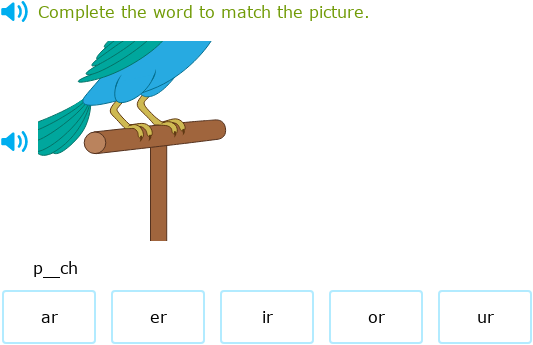 IXL | Complete the word with the correct r-controlled vowel: ar, er, ir ...