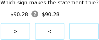 IXL | Compare money amounts | 5th grade math