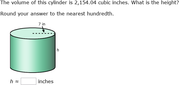 IXL - Volume of cylinders (Geometry practice)