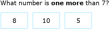IXL | One more and one less - up to 10 | Kindergarten math