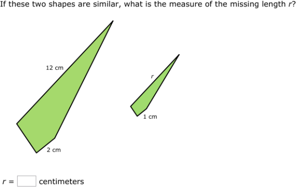 IXL - Similar figures: side lengths and angle measures (Algebra 1 practice)