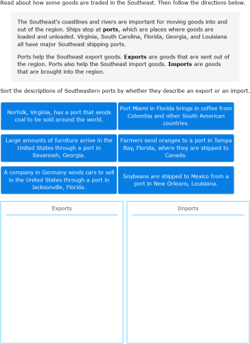 IXL | Region profile: the Southeast | 4th grade social studies