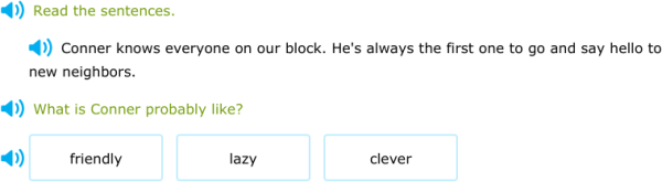 IXL | Use actions and dialogue to understand characters | 2nd grade ...