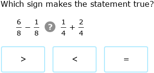 IXL | Compare sums and differences of fractions with like denominators ...