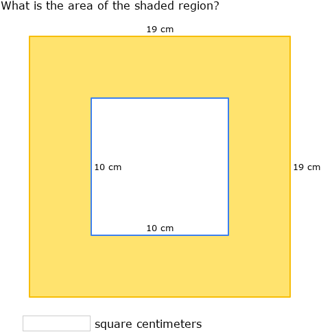 IXL | Area between two rectangles | 4th grade math