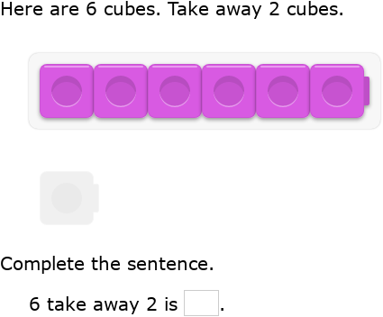 IXL | Take away cubes - numbers up to 10 | Kindergarten math