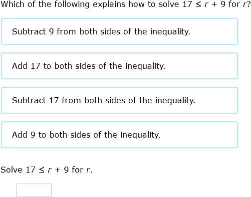 IXL | Checkpoint: Solve one-step inequalities | 7th grade math