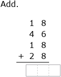 IXL | Add four numbers vertically - up to two digits each | 2nd grade math