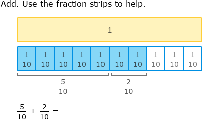 IXL | Add fractions with like denominators using strip models | 4th ...