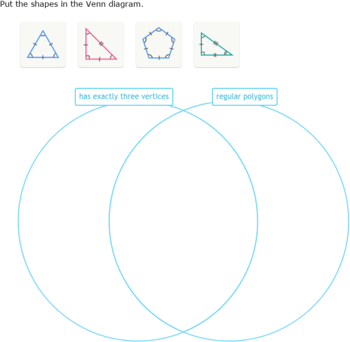 IXL | Sort polygons into Venn diagrams | 5th grade math
