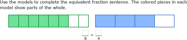 IXL | Find equivalent fractions using two models | 3rd grade math