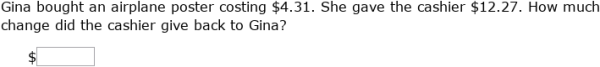 IXL | Find the change, price, or amount paid - up to $20 | 5th grade math
