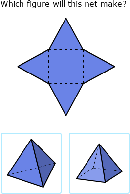 IXL | Nets of square and triangular pyramids | 6th grade math