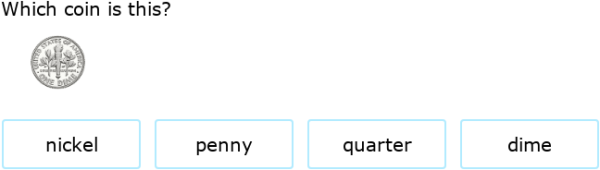 IXL | Names of common coins | 1st grade math