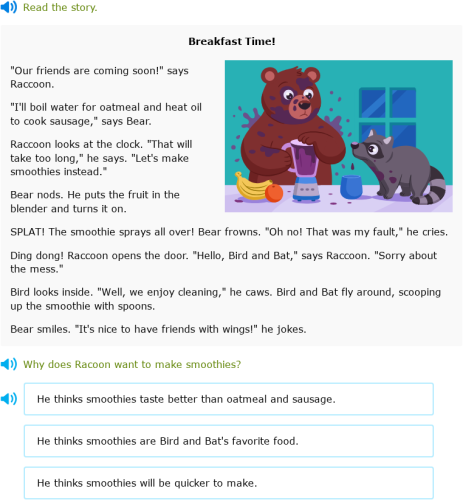 IXL | Read variant vowel and diphthong stories | 2nd grade language arts