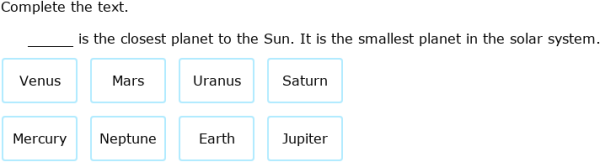 IXL | Identify the planets in the solar system | 4th grade science